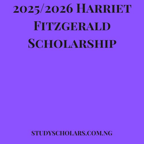 2025/2026 Harriet Fitzgerald Scholarship - Study Scholars